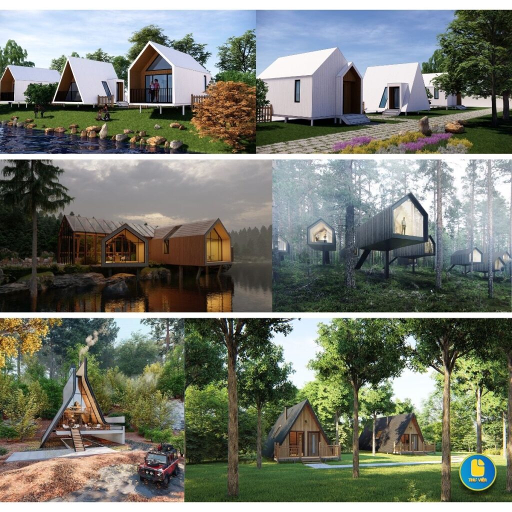 Thư Viện SketchUp Resort & Homestay. - Nội Thất DT DESIGN